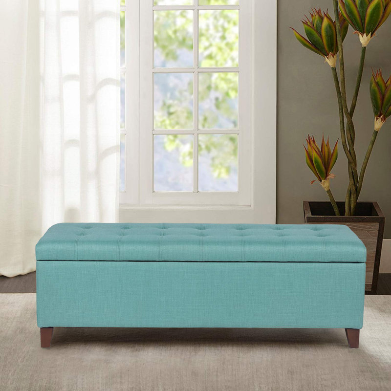 Winston Porter Mattie Upholstered Flip Top Storage Bench And Reviews
